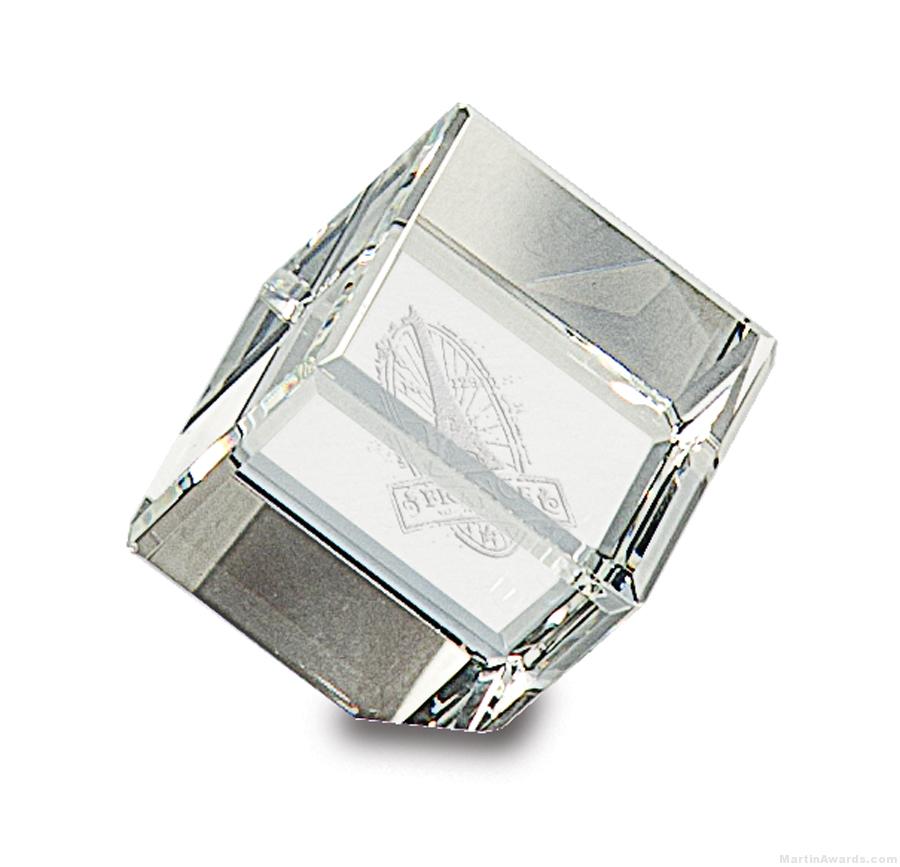 Crystal Award Cube - Martin Awards
