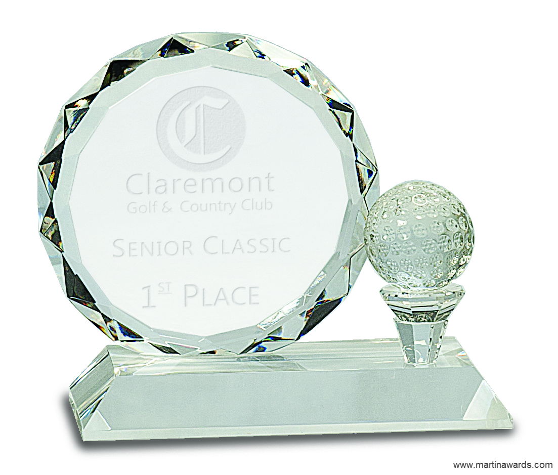 Crystal Golf Ball Award - Martin Awards