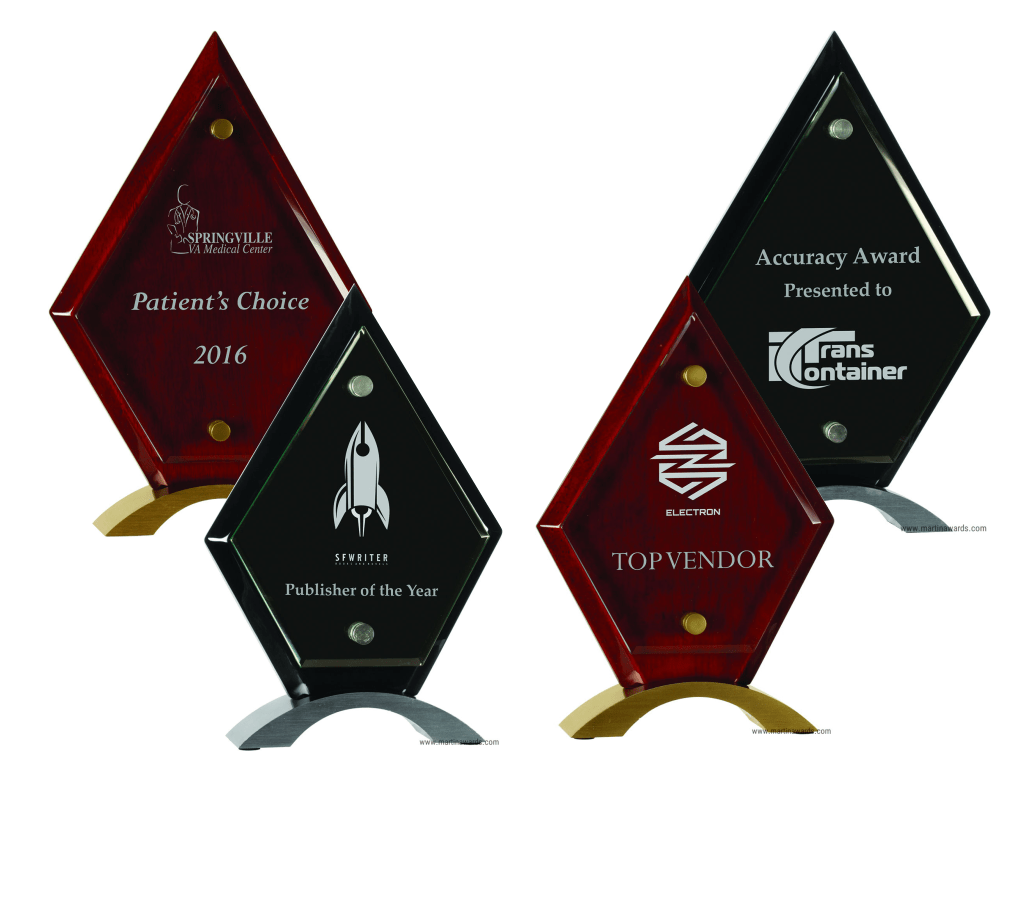 Diamond Floating Acrylic Standup - Martin Awards
