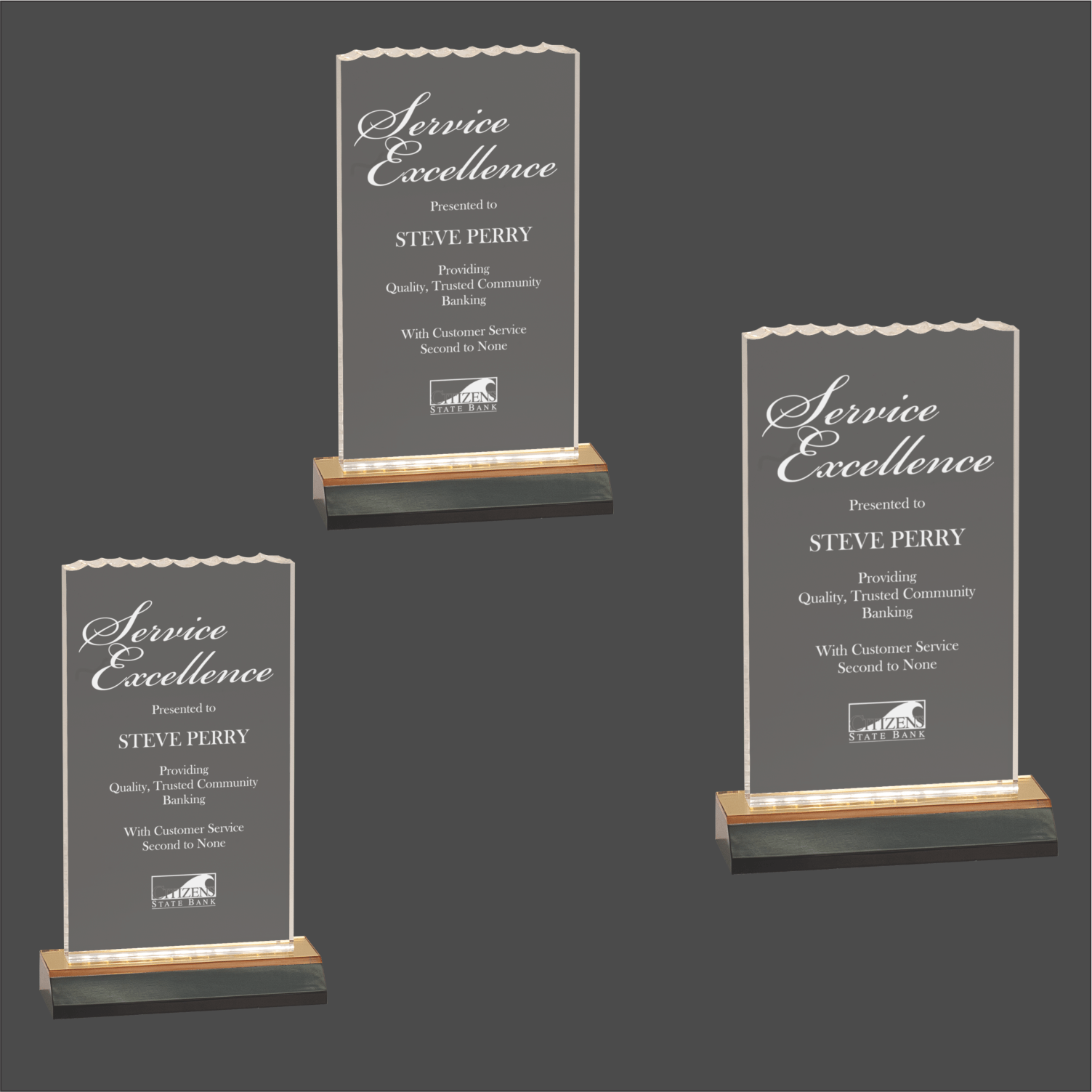 Gold Reflection Ice Top Acrylic - Martin Awards