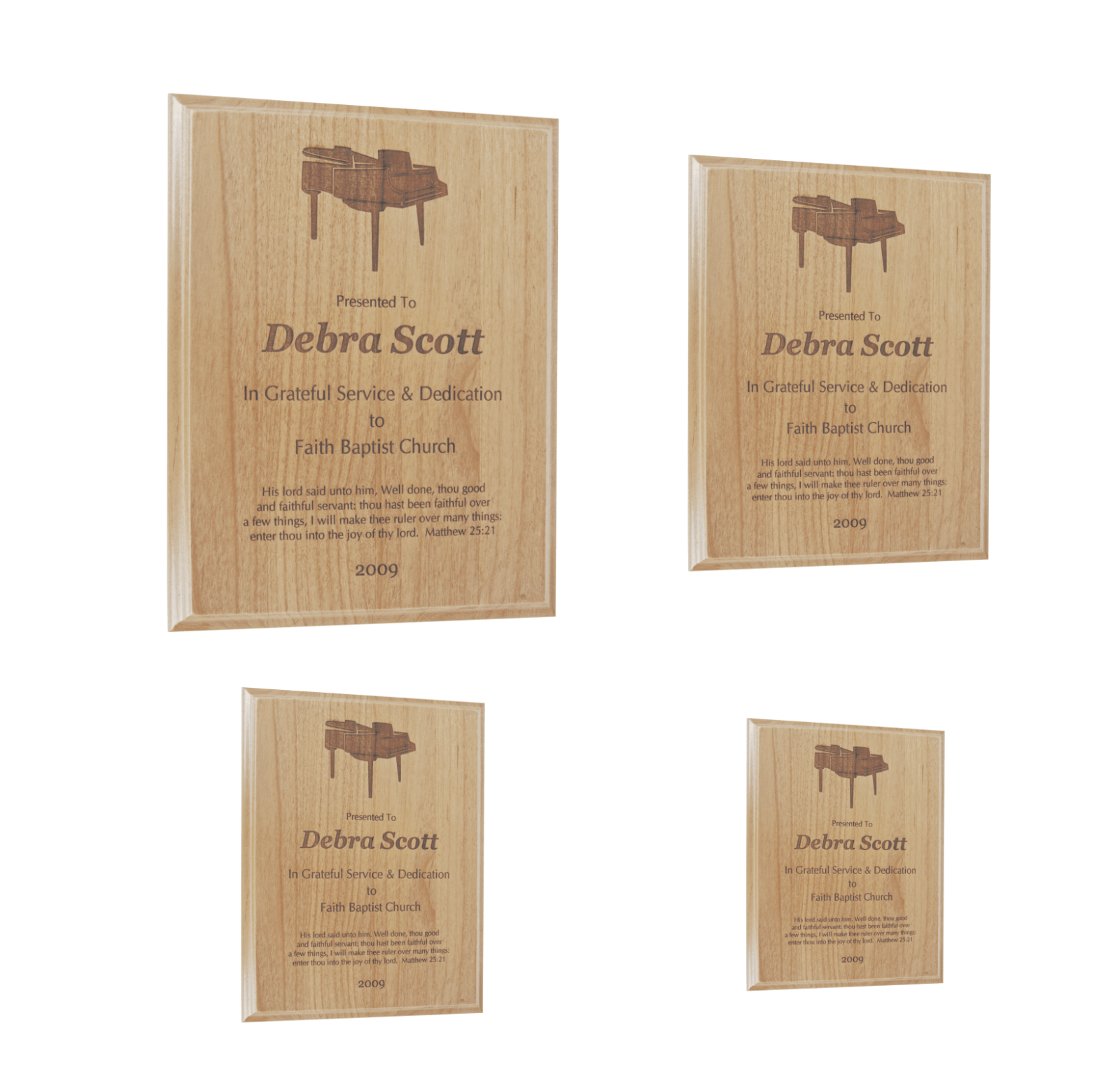 All American Red Alder Plaque - Martin Awards