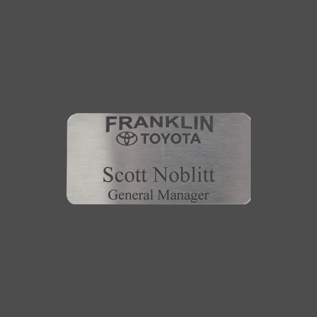 1 1/2" x 3" Stainless Steel Lifetime Badge - Martin Awards