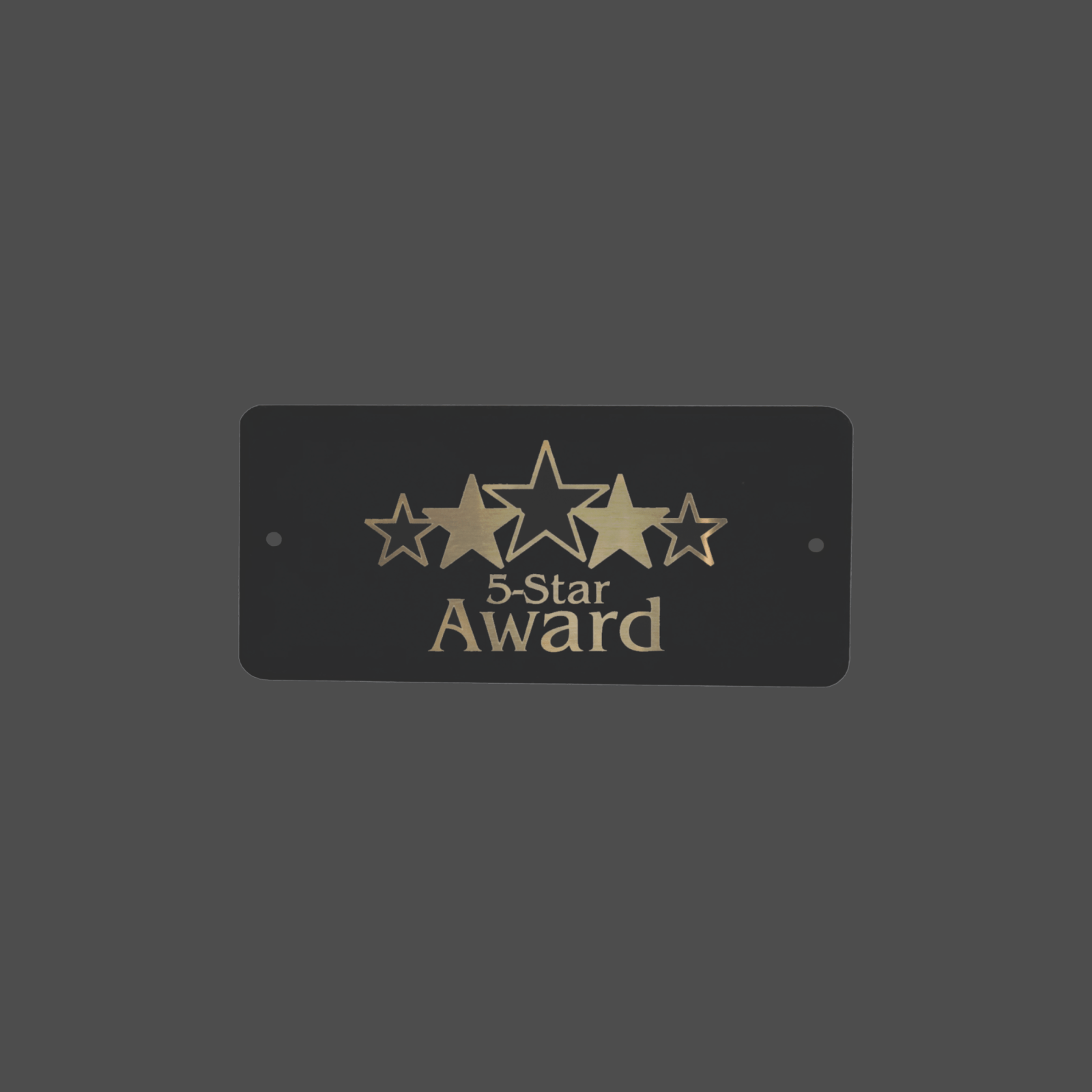1 1/2" x 3" Rounded Corners Rectangle Black Brass Metal Name Tag ...