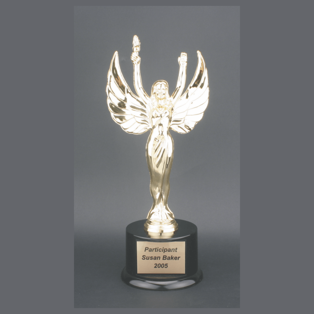 13 1/2" Victory Gold Plastic Trophy - Martin Awards