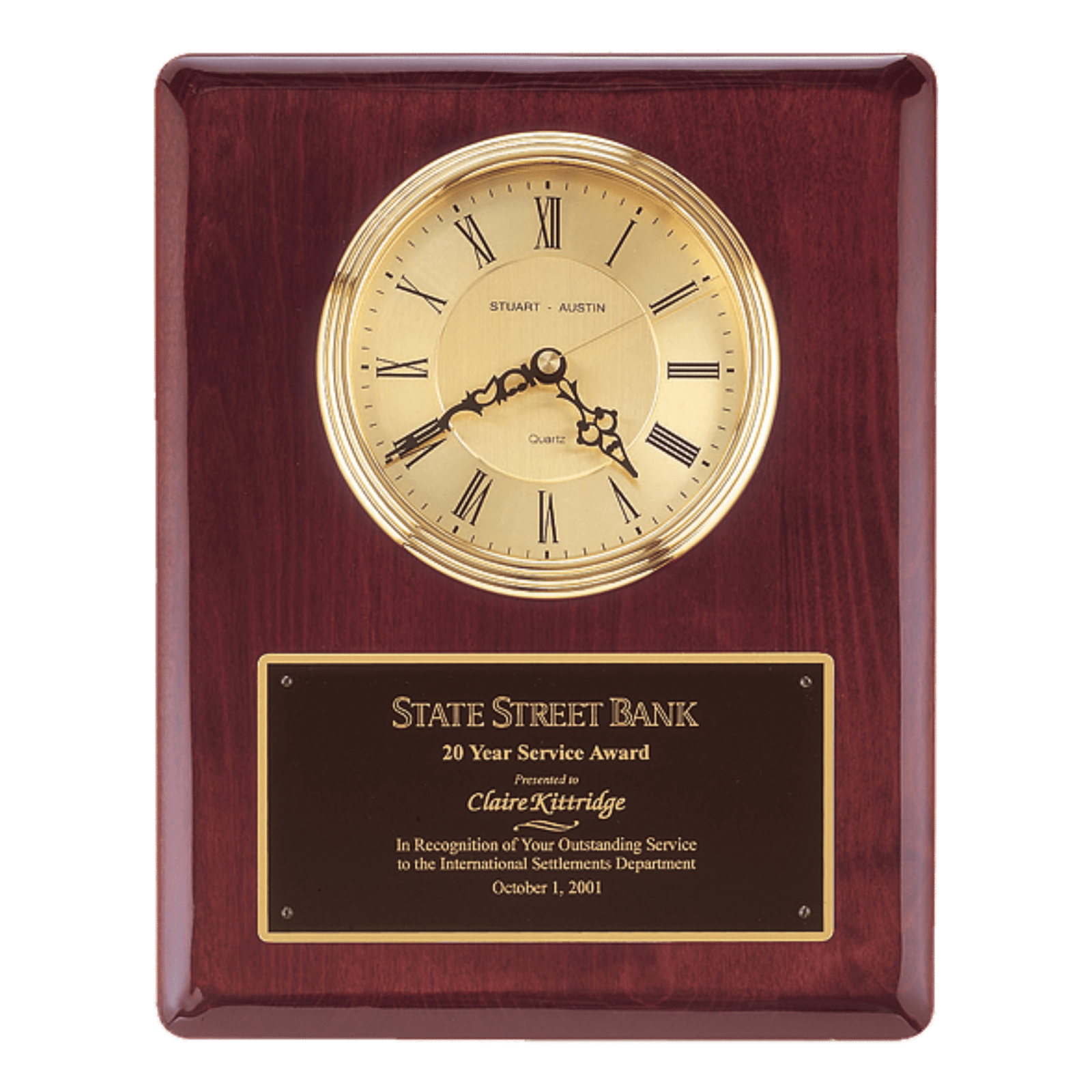 13" Rosewood Piano-Finish Clock with 3 hand movement (1 Day Rush ...